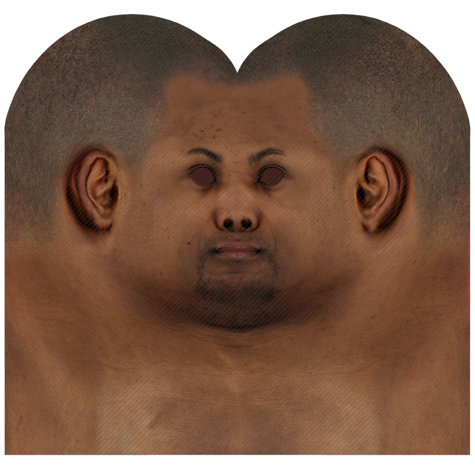 Male head texture map 28
